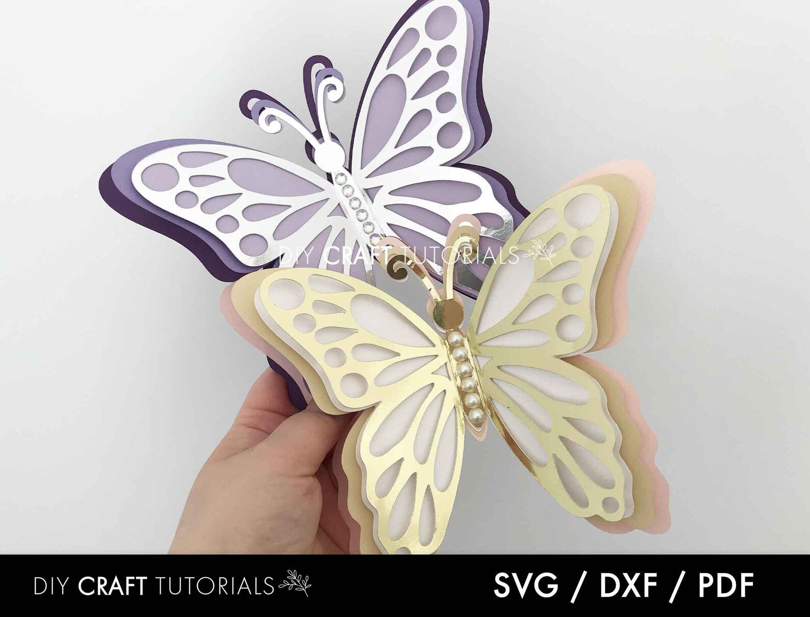Butterfly SVG 3D Butterfly Svg Butterfly Template - Etsy