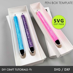 Pen Box SVG Bundle, Epoxy Pen Box Template, Epoxy Pen Display Card, Pen ...