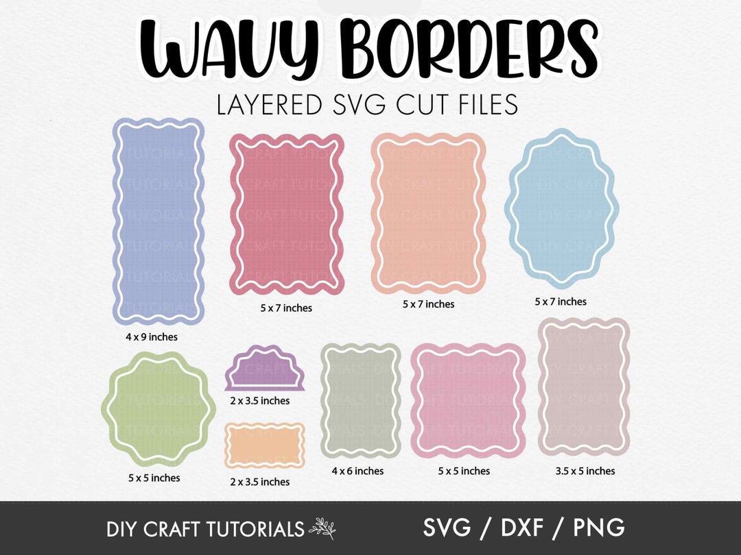 Wavy Invitation Svg, Wavy Shape Svg, Wavy Frame Svg, Wave Svg, Wavy ...