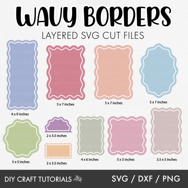 Wavy Edge Border Png - Etsy UK