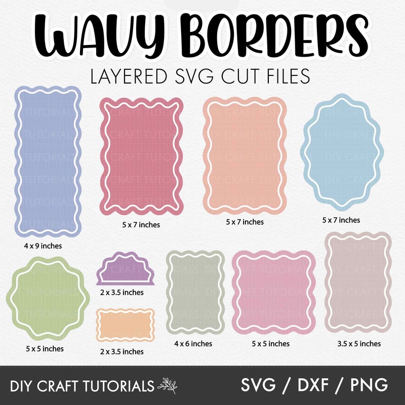 Scallop Frame Svg Files - Etsy