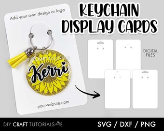 Keyring Display Card Template, Keyring Display Card Svg, Keychain Svg ...