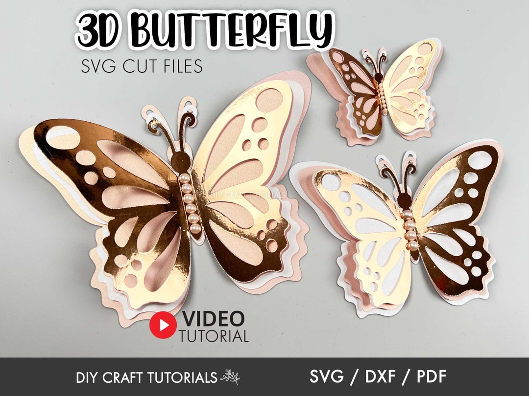 3D Butterfly SVG Bundle: Layered Paper Butterflies - Etsy