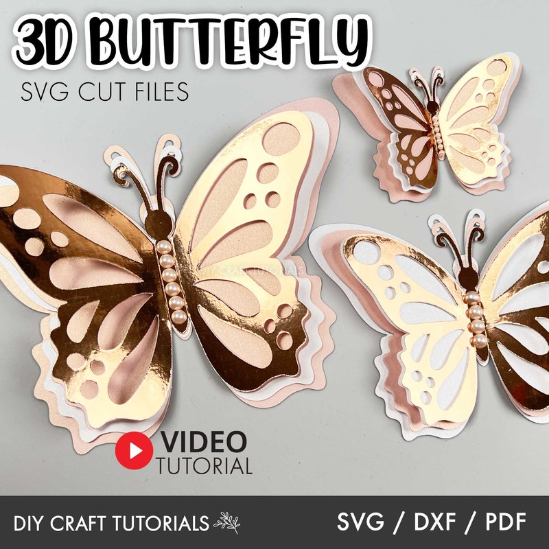 3d Butterfly Svg - Etsy