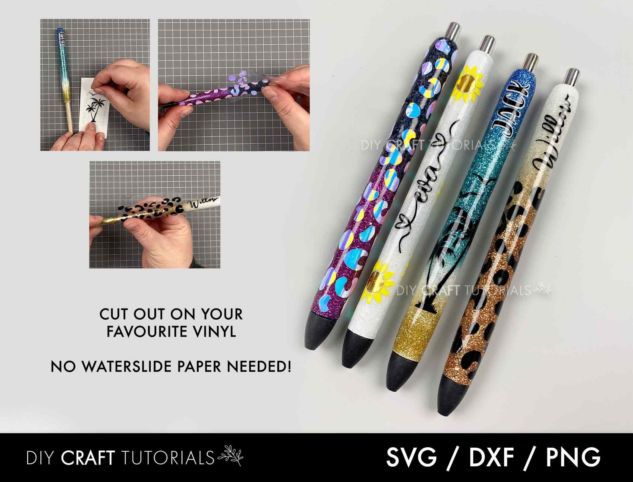 Pen Wrap SVG Glitter Pen Wraps Pen Wraps for Vinyl Epoxy - Etsy New Zealand