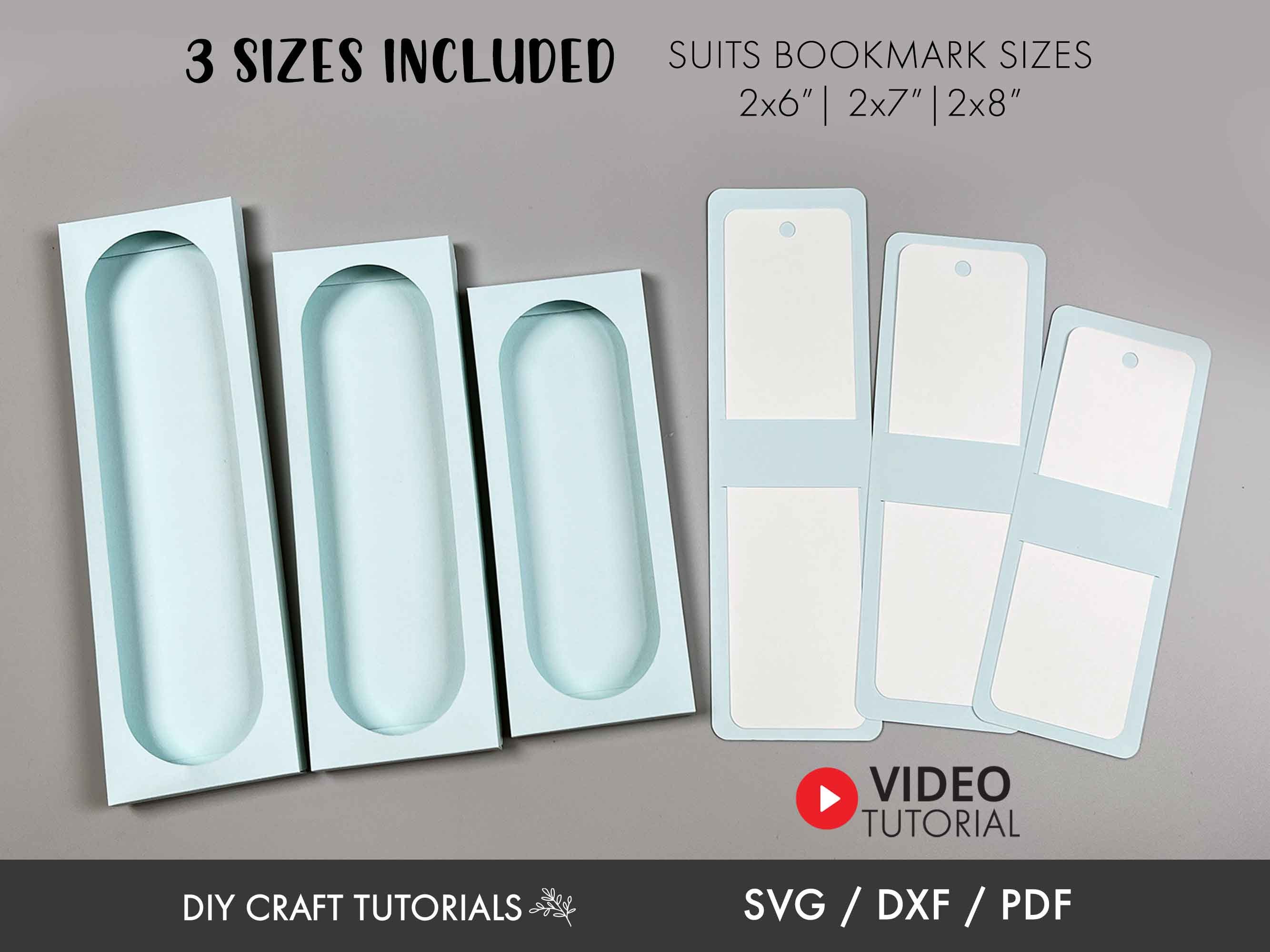Bookmark Box SVG Bundle: Sleeve & Display Card Templates (digital ...