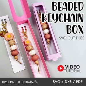 Bead Keychain Box Svg, Keychain Box SVG, Beaded Keychain Display Box, Keychain Display Card Svg ...