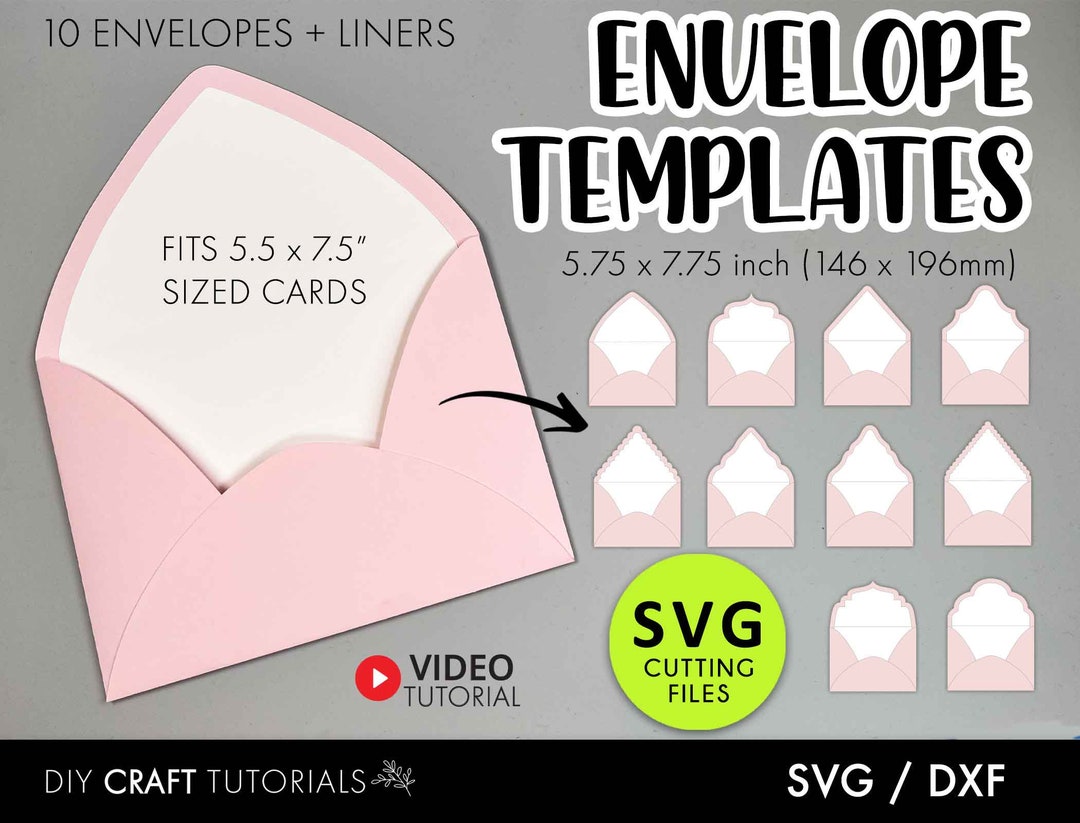 Envelope SVG Template 5.75 X 7.75 Envelope Template Envelope - Etsy ...