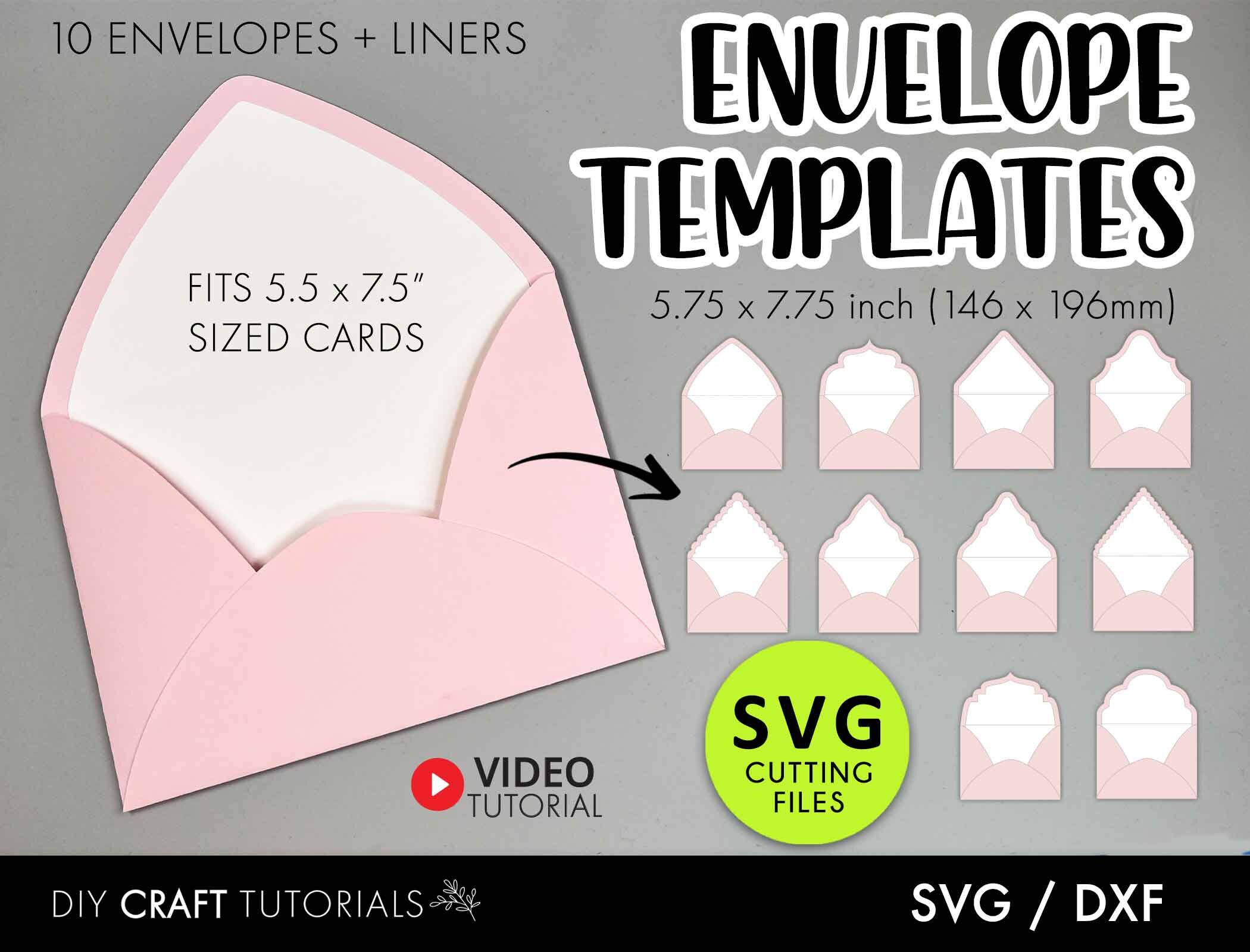 Envelope SVG Template 5.75 X 7.75 Envelope Template Envelope - Etsy ...