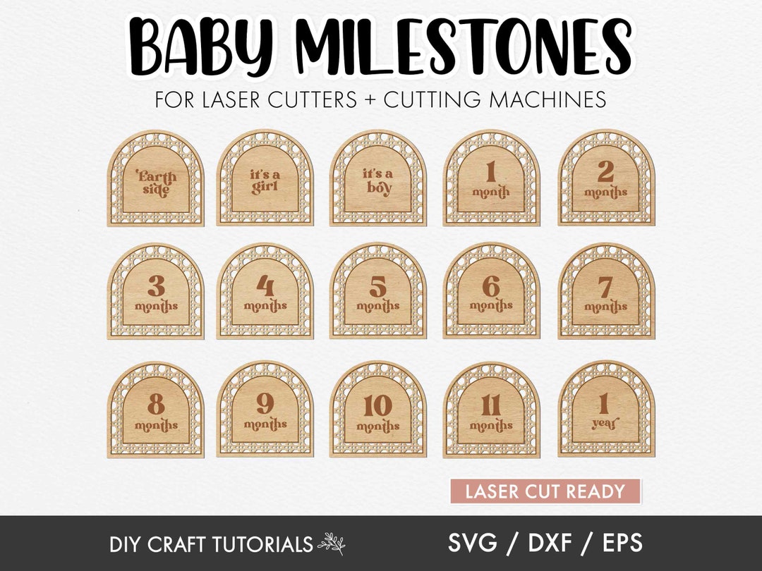 Baby Milestone Discs Svg, Rattan Arch Svg, Arch Milestone Discs ...