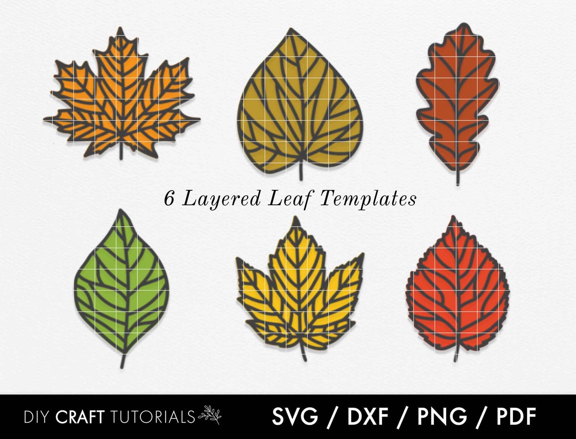 Leaf Svg Layered Leaf Svg Leaves Svg Fall Leaf Svg Autumn - Etsy