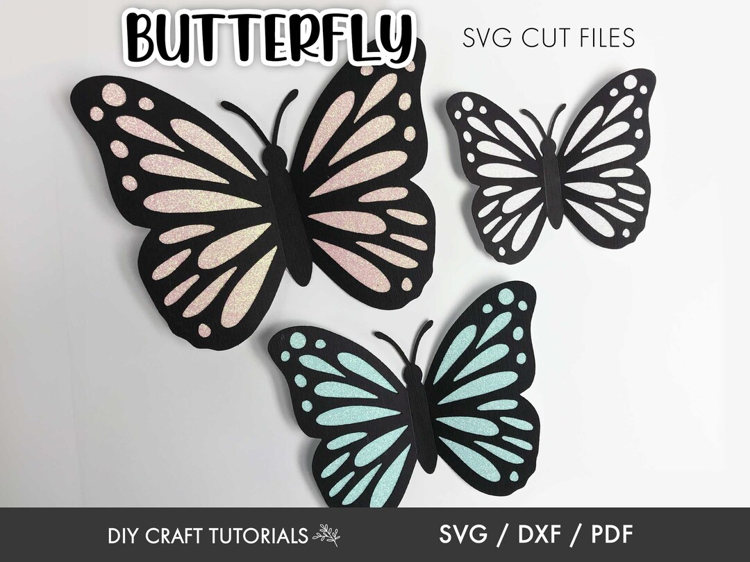 Butterfly SVG, 3D Butterfly Svg, Butterfly Template, Glowforge Svg ...