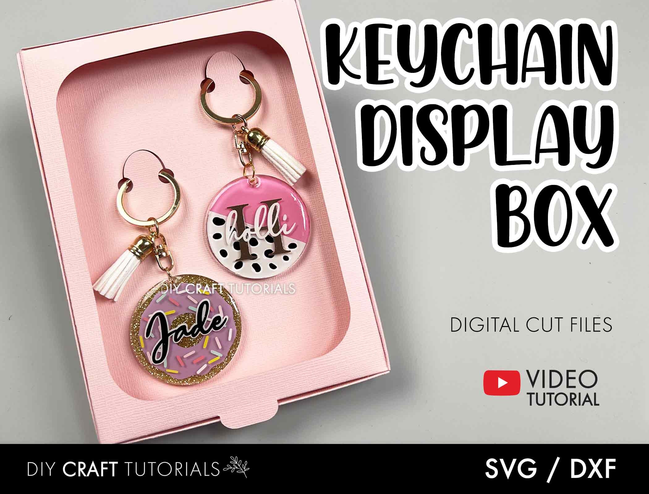 Keychain Box SVG for Double Keychains Keychain Display Card - Etsy ...