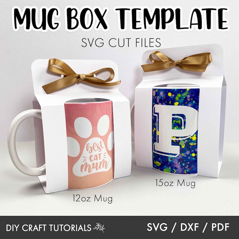 Mug Box Template - Etsy