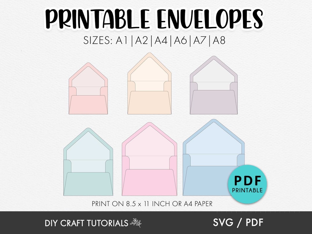 PRINTABLE Euro Flap Envelope Template, Printable Envelope, Envelope ...