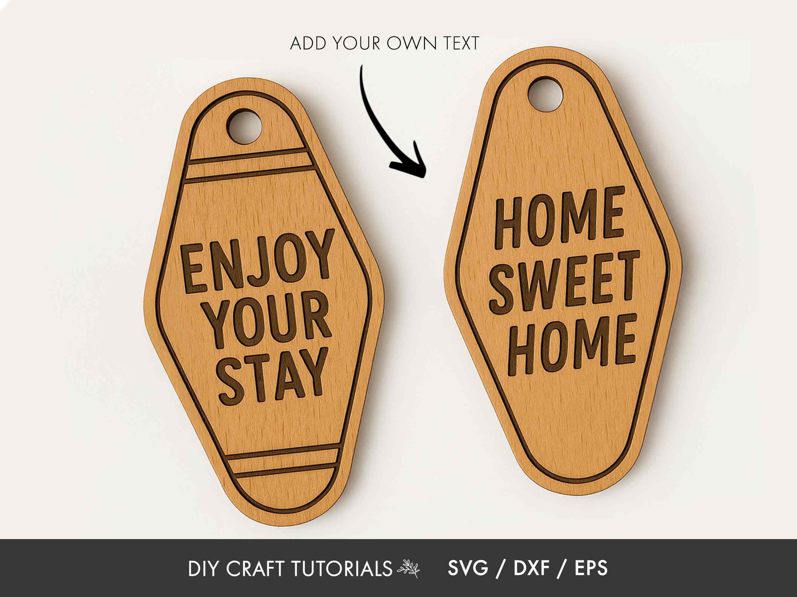Retro Motel Keychain SVG Bundle | Laser Cut Templates - Etsy