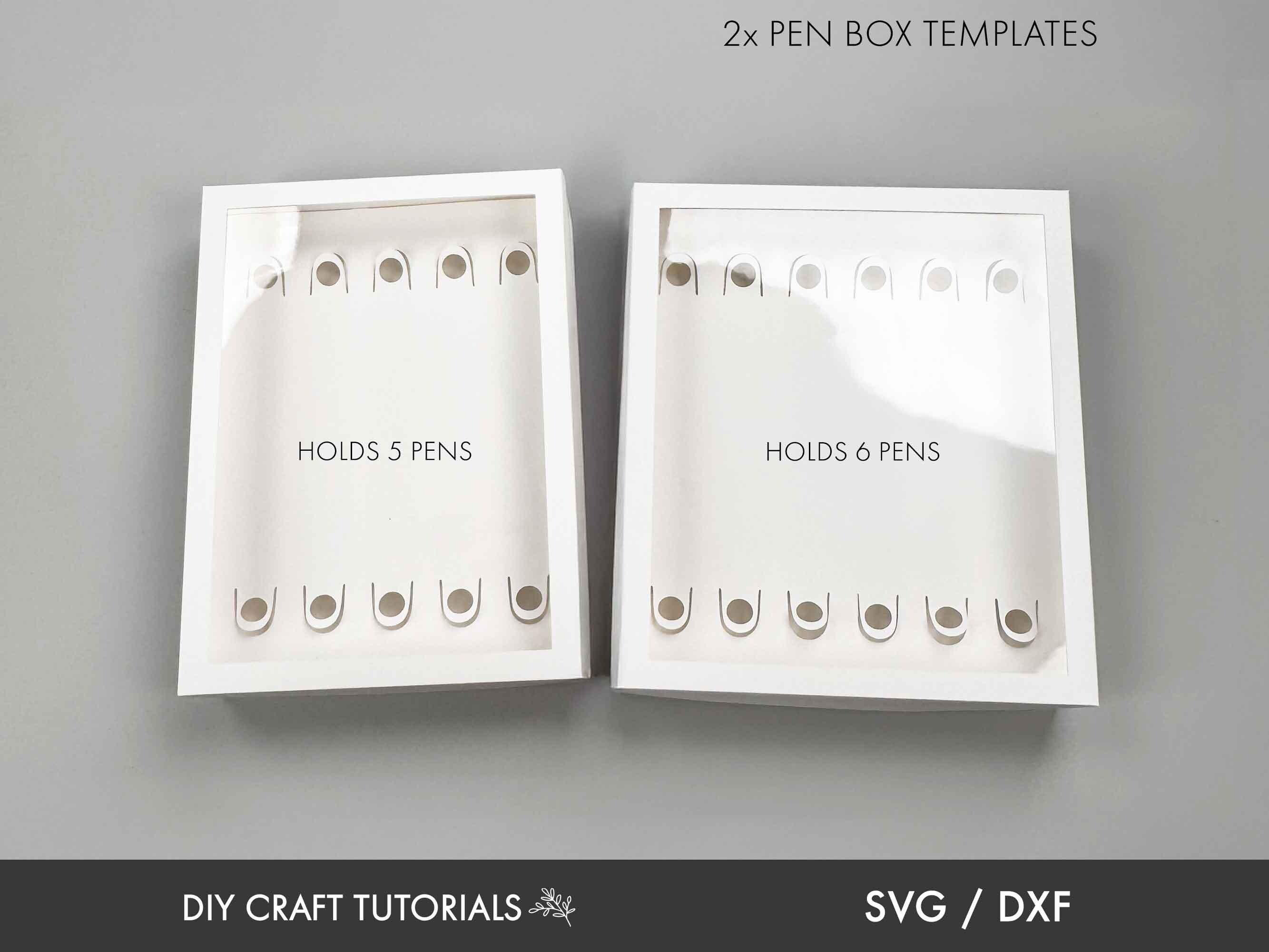Resin Pen Box Template: Glitter Pen SVG, Holds 5-6 Pens - Etsy