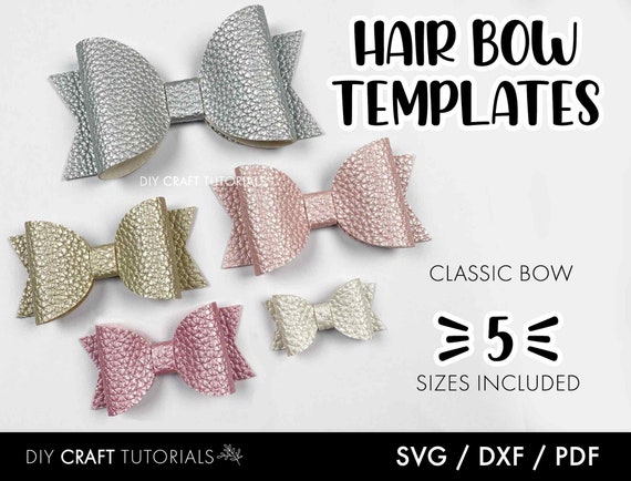 Hair Bow SVG Template Bow Bundle SVG Hair Bow Svg Hair Bow | Etsy