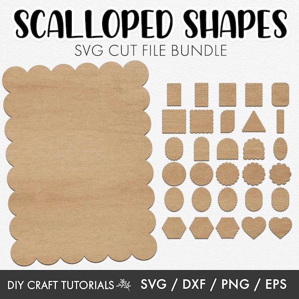 Scalloped Labels - Etsy