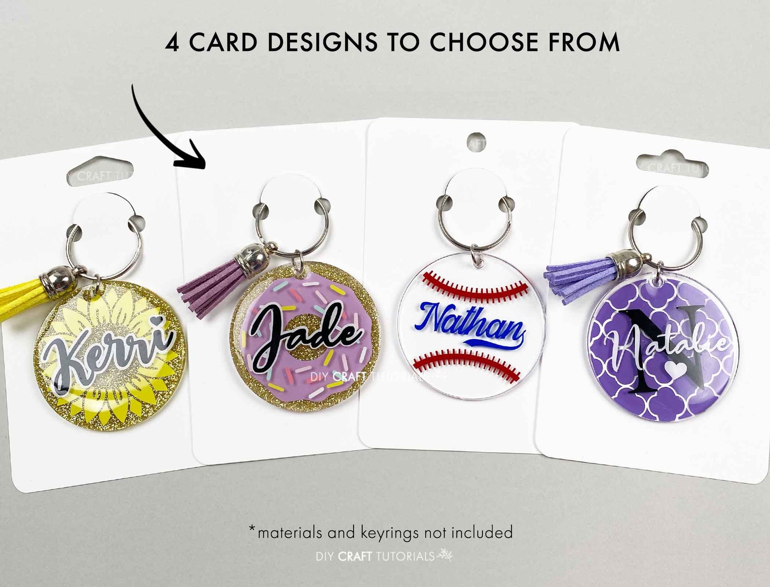 Keyring Display Card Svg Keyring Display Card Template - Etsy