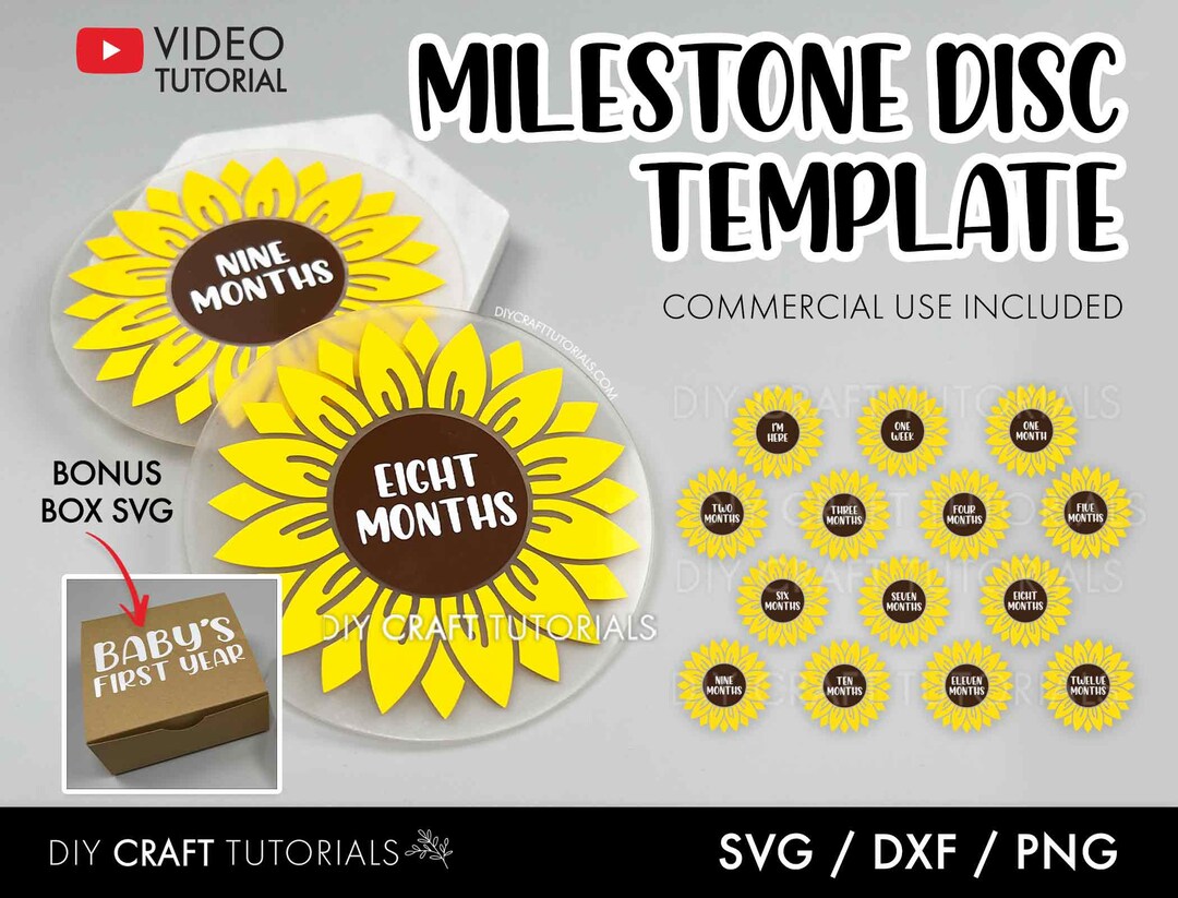 Milestone Discs Svg, Baby Milestone SVG, Baby Milestone Rounds Svg ...