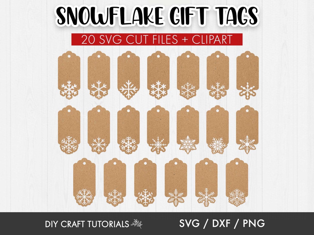 Snowflake Gift Tags, Gift Tags SVG, Tags Svg, Label Svg, Gift Tag ...