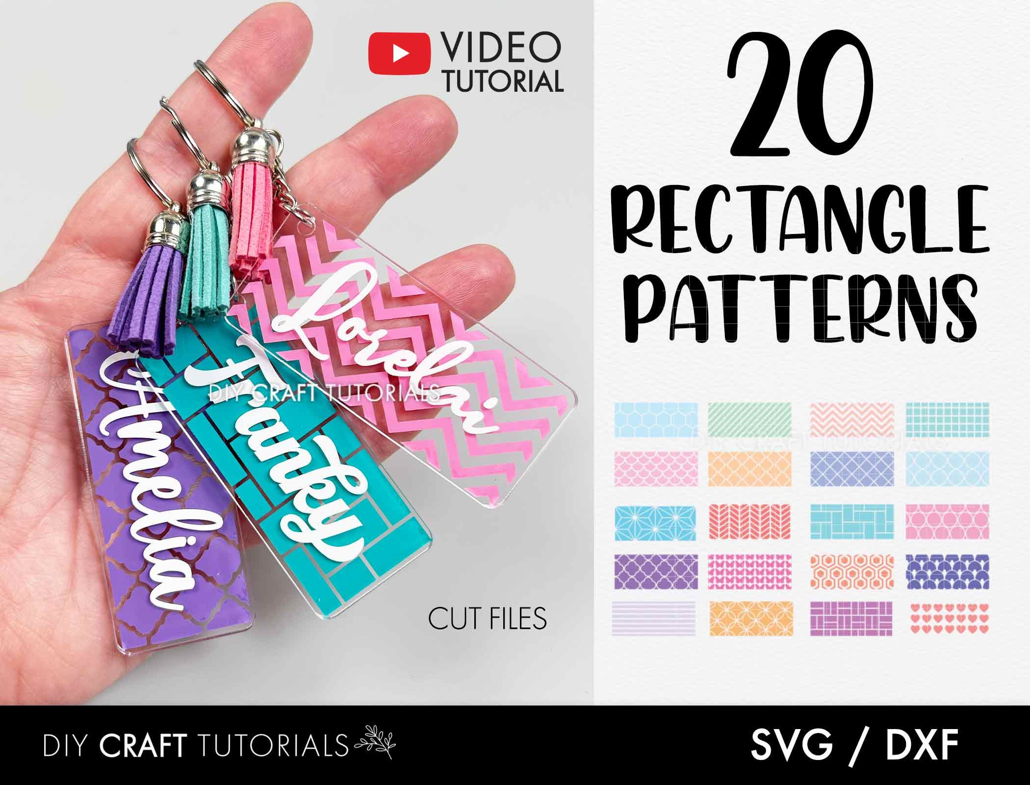Rectangle Pattern SVG Keychain Svg Keychain Svg Bundle - Etsy Australia