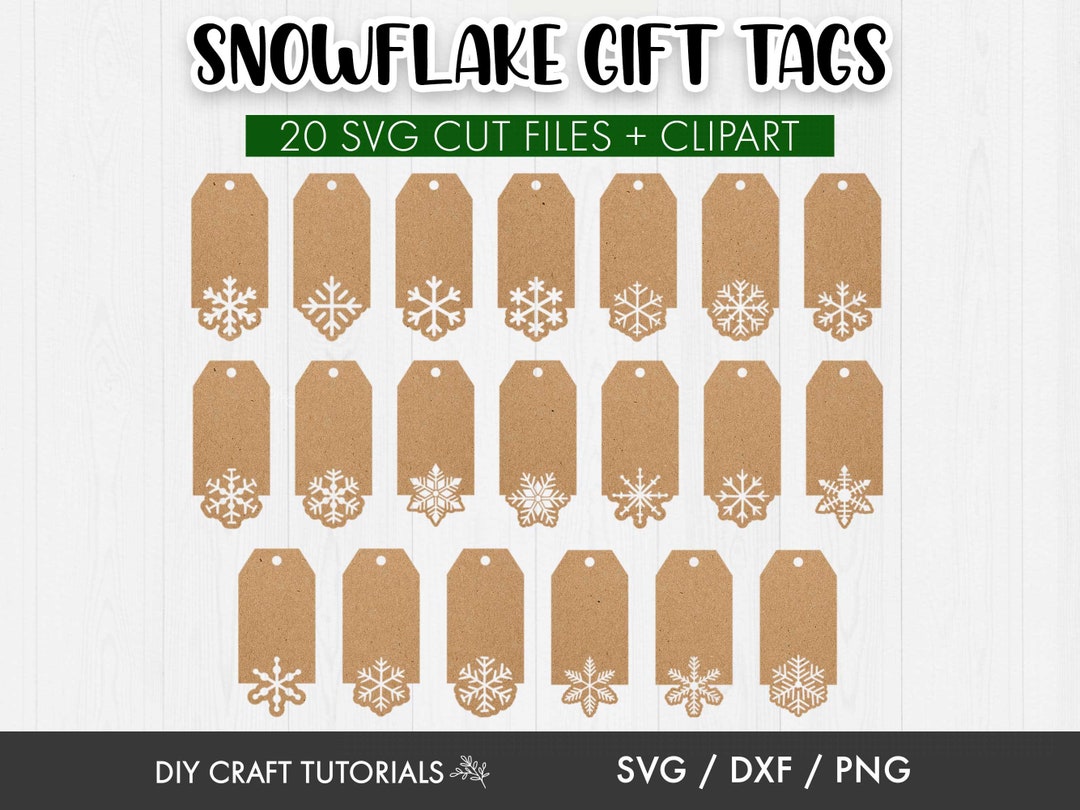 Snowflake Gift Tags, Gift Tags SVG, Tags Svg, Christmas Tags Svg ...