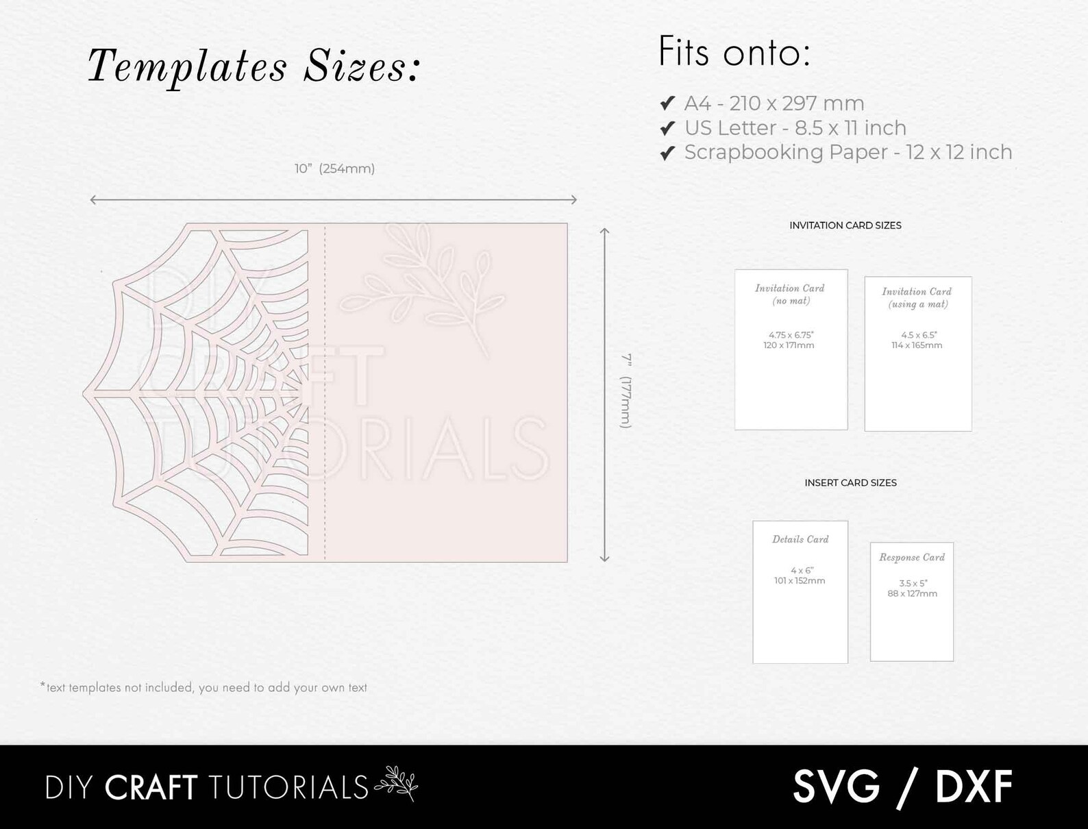 Cobweb Invitation Template Laser Cut Invitation Halloween - Etsy