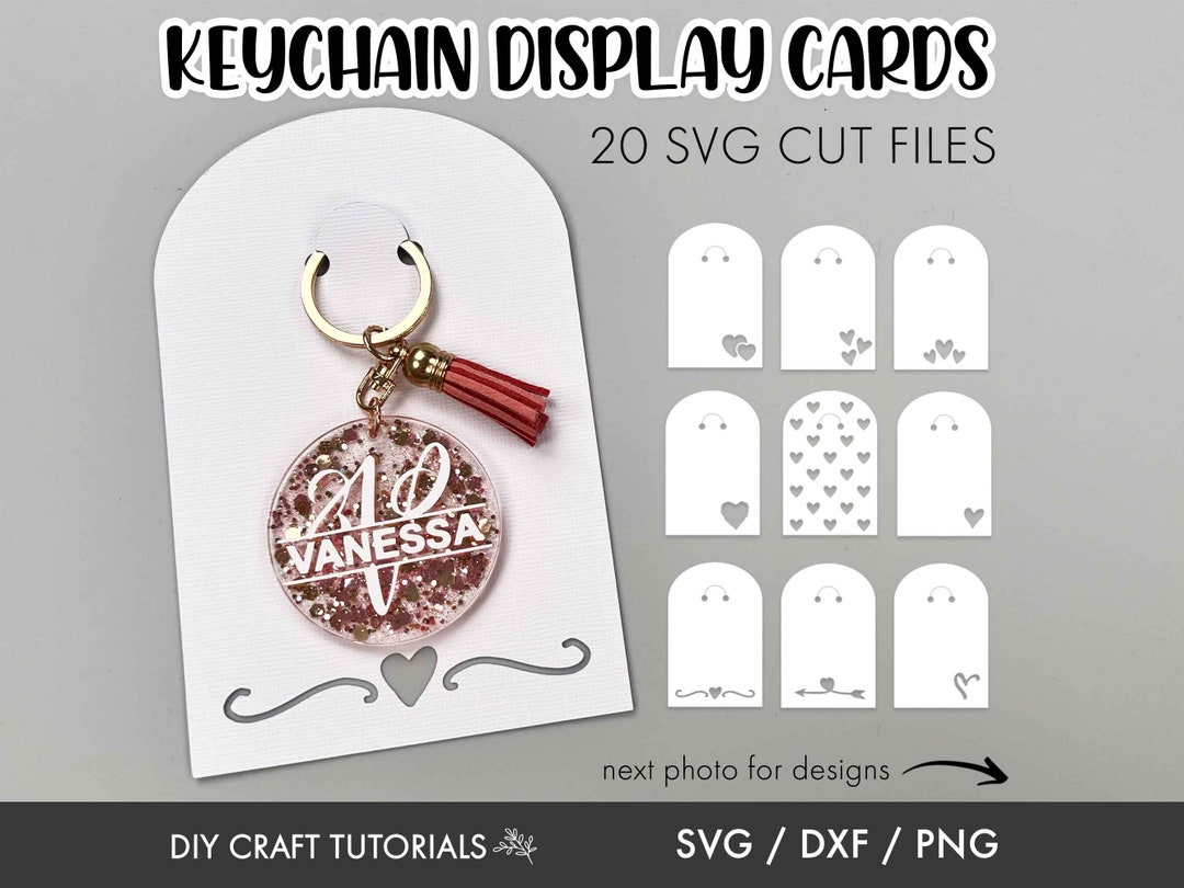 Keychain Display Card Svg, Keychain Holder Svg, Keyring Display Card ...