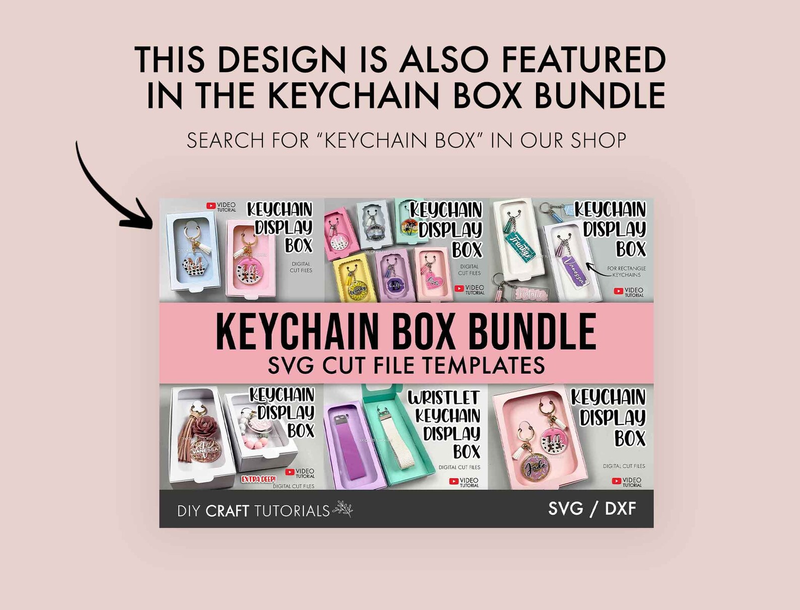 Keychain Box SVG for Double Keychains Keychain Display Card - Etsy ...