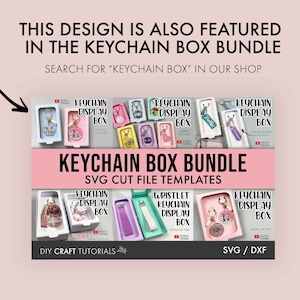 Keychain Box SVG, Keychain Display Box Template, Keychain Display Card ...