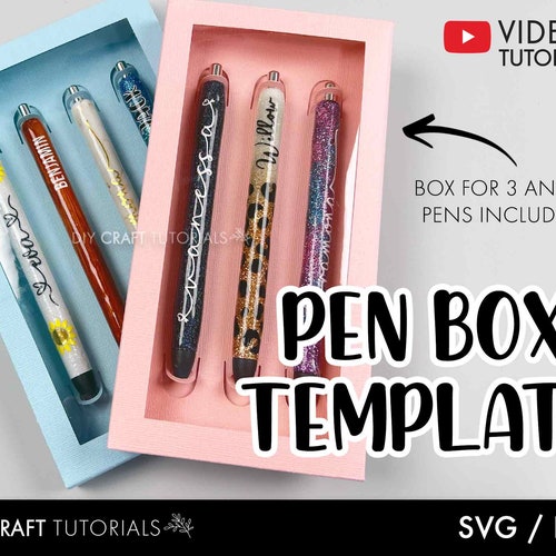 Bundle Pen Display Card SVG and Pen Box Template Epoxy - Etsy