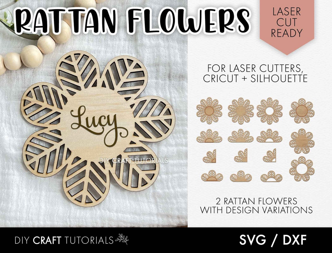 Rattan Flower Svg Baby Name Sign Svg Boho Flower Svg Rattan - Etsy ...