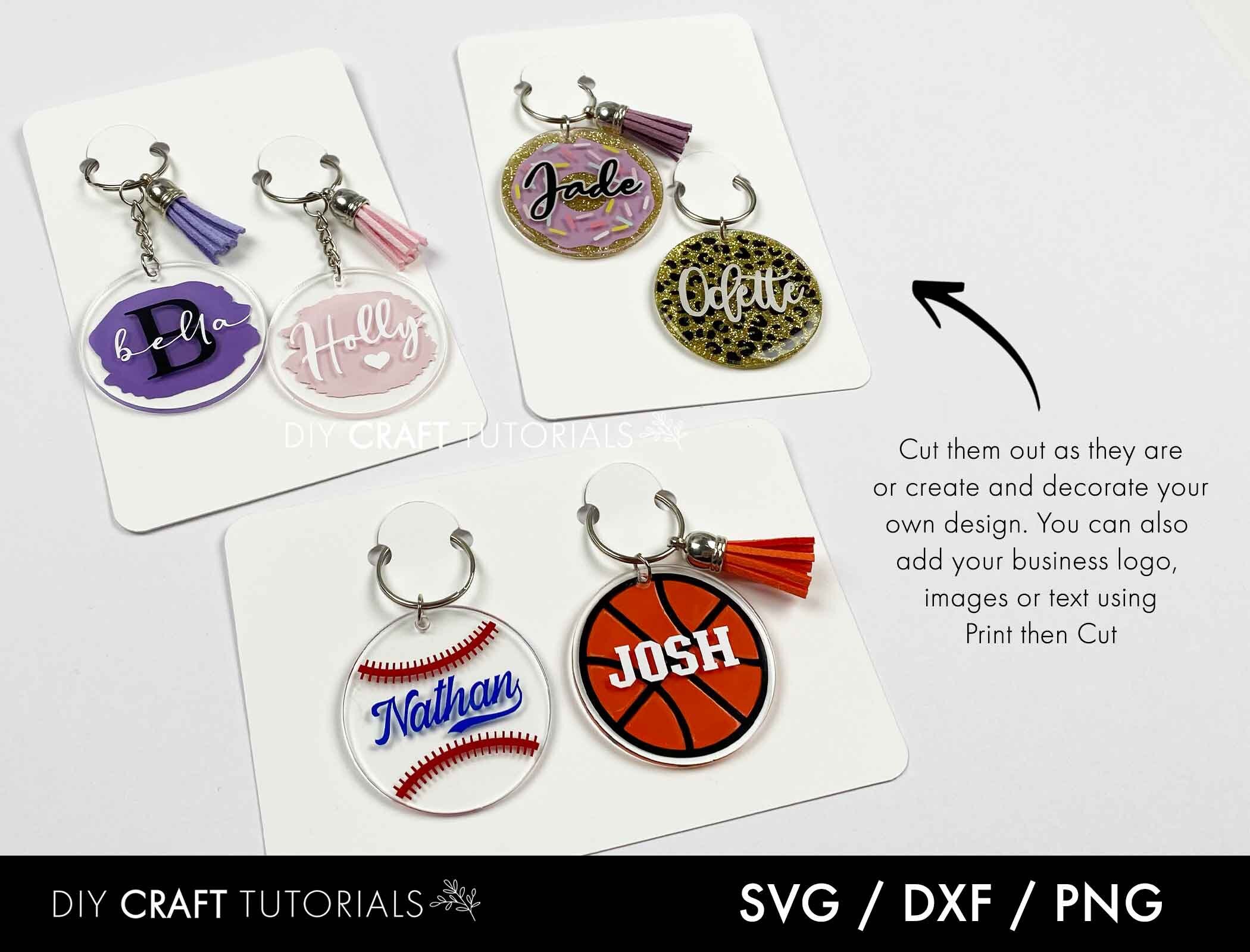 Double Keychain Display Card SVG Keychain Packaging Keychain - Etsy UK