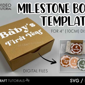 Milestone Box Template Milestone Box SVG Milestone Discs | Etsy Canada