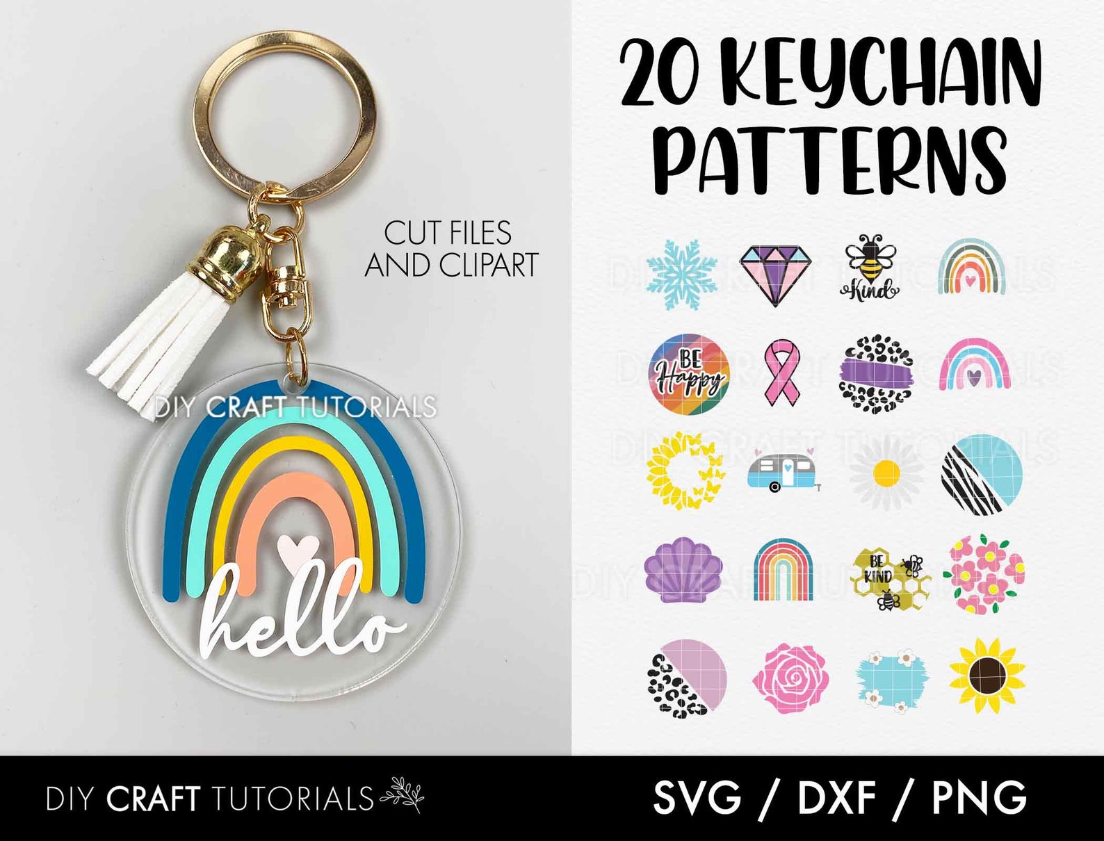 Keychain SVG Bundle Keychain Pattern SVG Bundle Keychain - Etsy