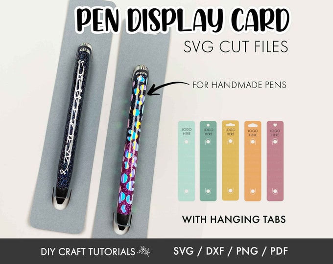 Epoxy Pen Cardstock Holder, DIGITAL DOWNLOAD, Customizable, Epoxy Pen ...