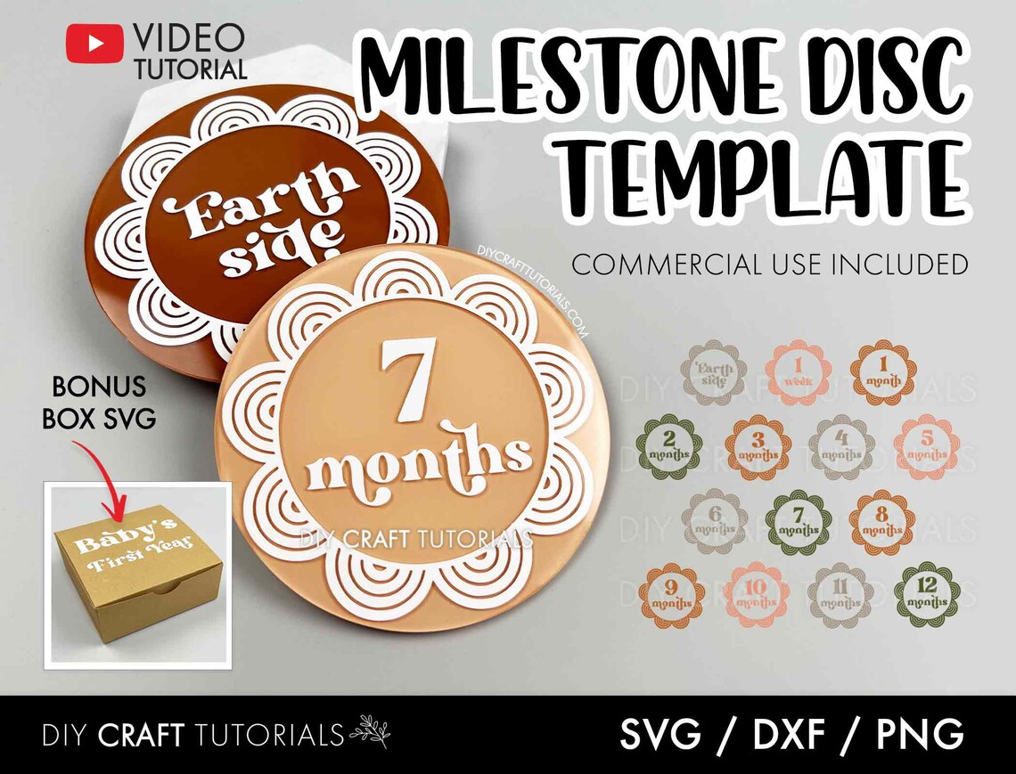 Milestone Disc Svg Baby Milestone SVG Baby Milestone Rounds - Etsy