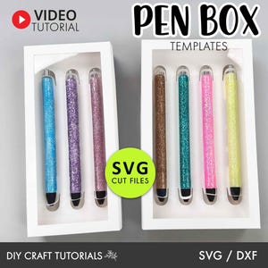 DIY Pen Box Template for Epoxy Resin Pens, Pen Box SVG, Epoxy Pen Box Template, Glitter Pen Svg ...