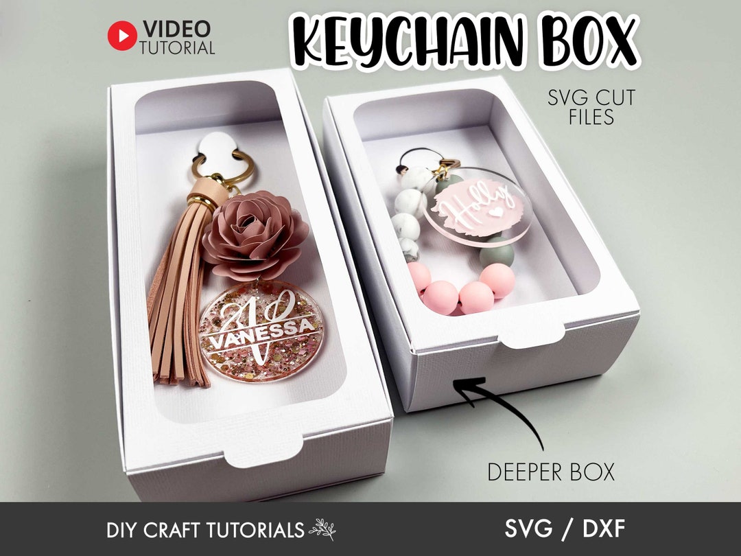 Keychain Box SVG, Keychain Display Box Template, Keychain Display Card ...