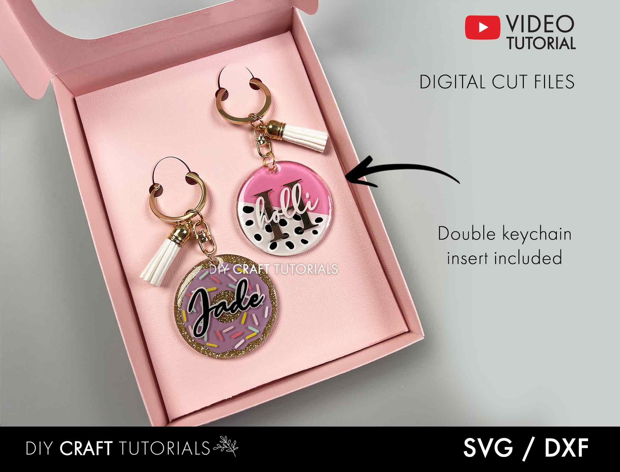 Keychain Box SVG for Double Keychains Keychain Display Card - Etsy ...