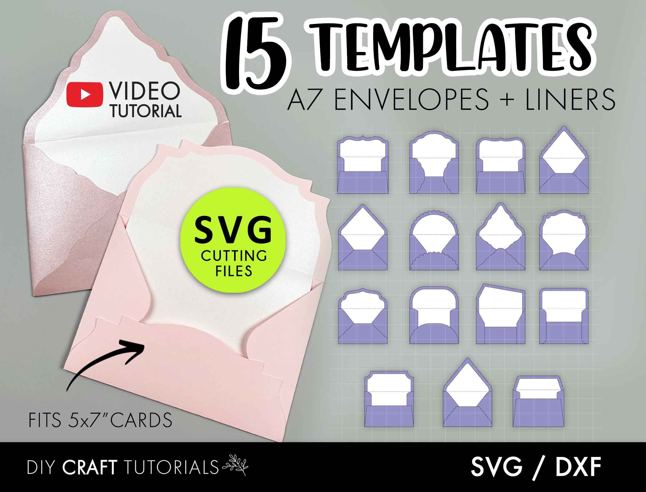 A7 Envelope Template 5.25 X 7.25 Envelope Template A7 - Etsy