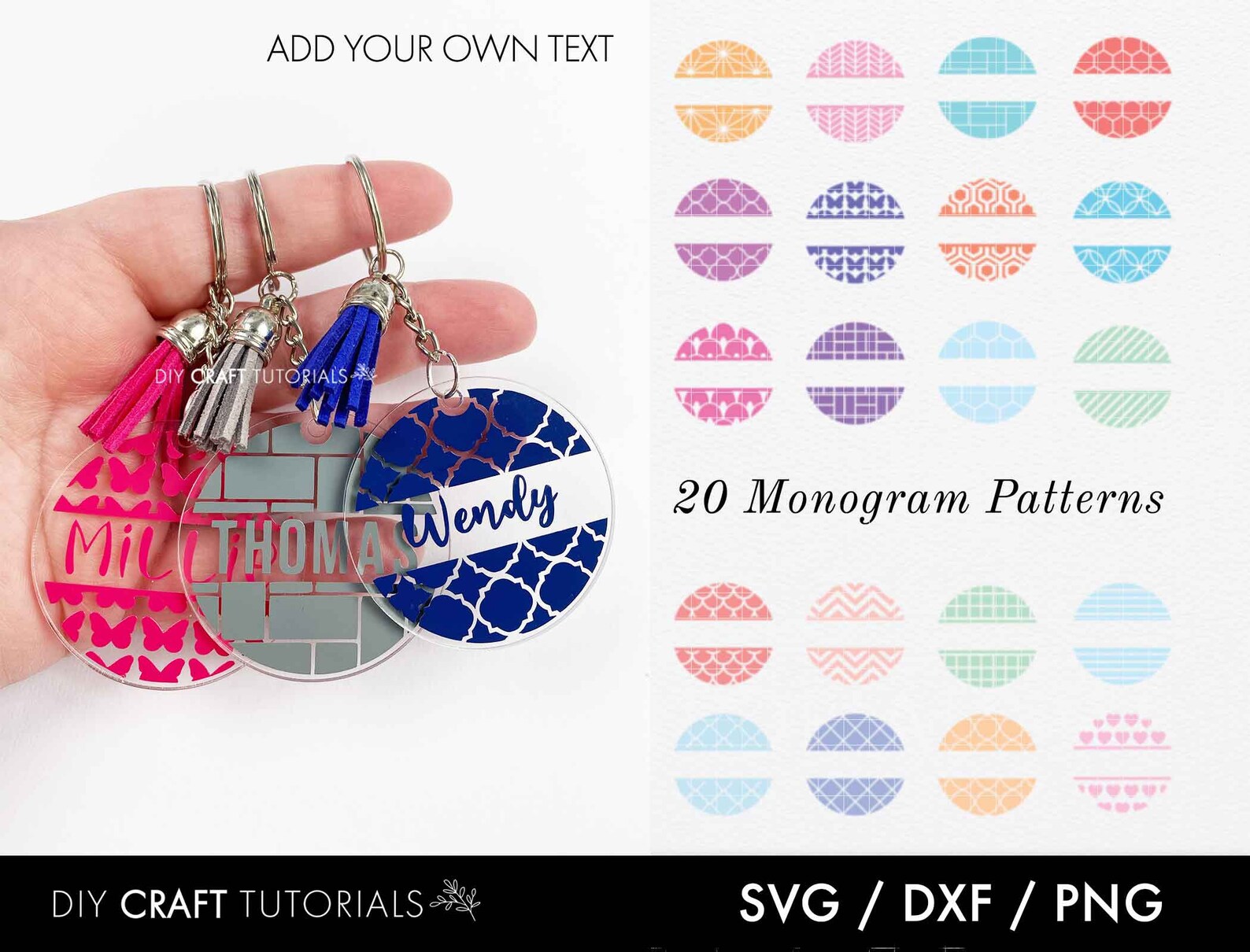 Keychain SVG Bundle Keychain Pattern SVG Keychain Svg - Etsy Canada