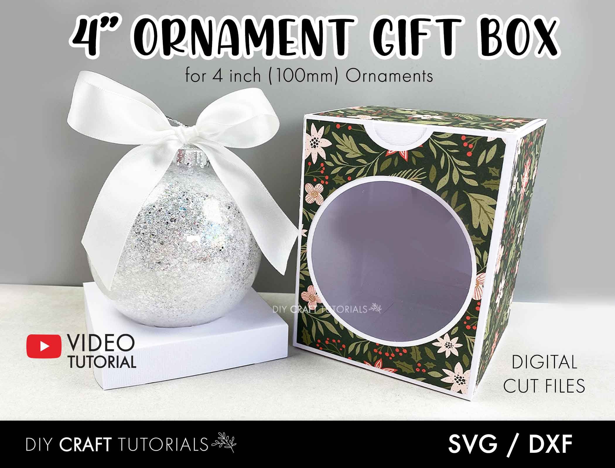 4 Ornament Box SVG Christmas Ornament Gift Box Svg - Etsy