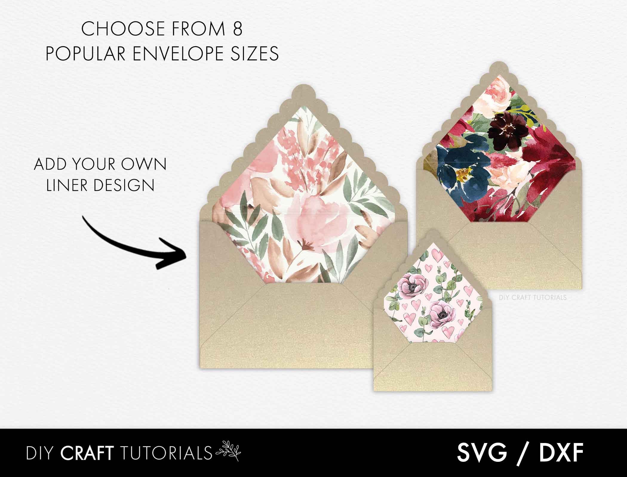 Euro Flap Envelope SVG Template 8 Sizes Envelope Template - Etsy Australia