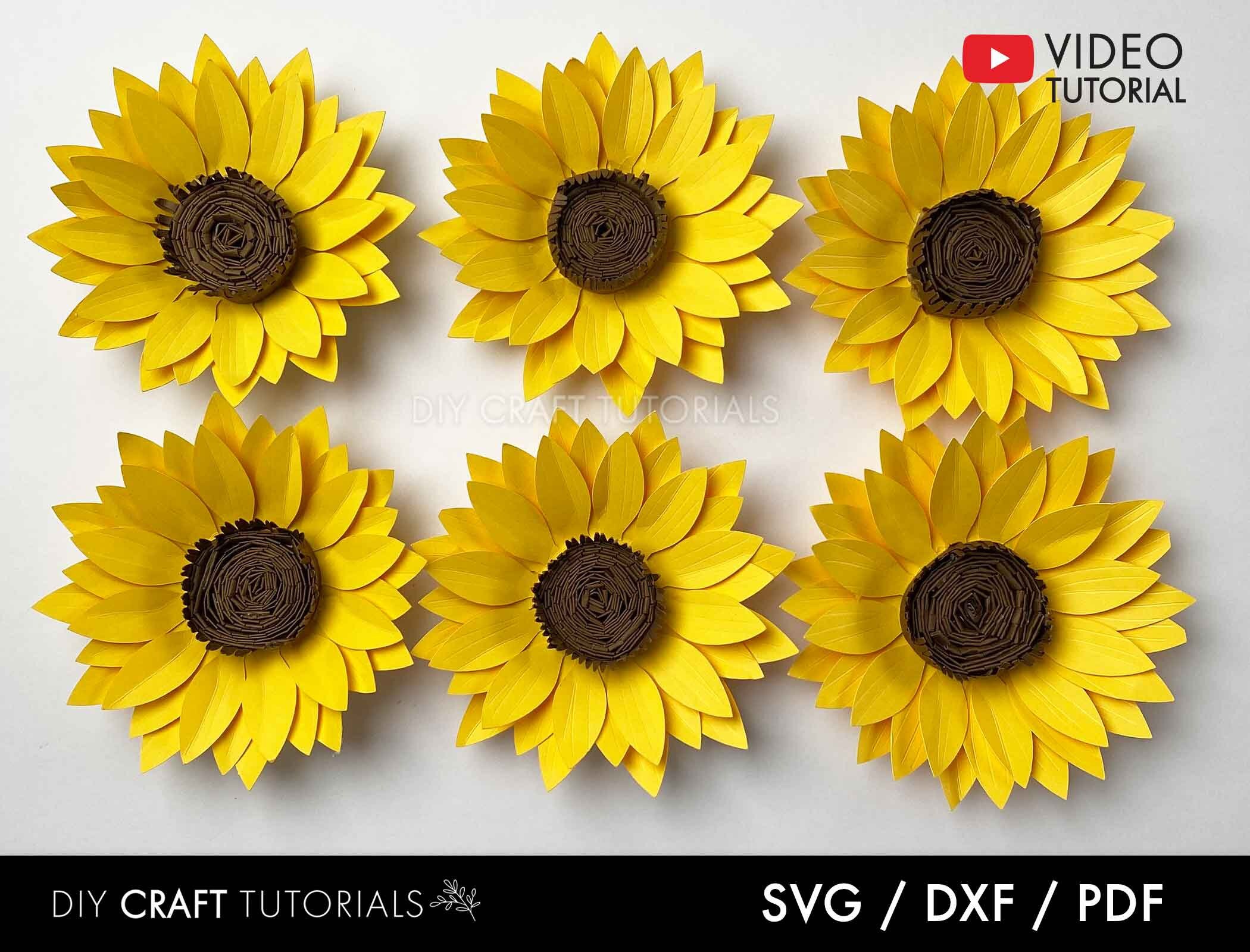 Sunflower SVG Paper Sunflower Svg Sunflower SVG Bundle Svg - Etsy Singapore