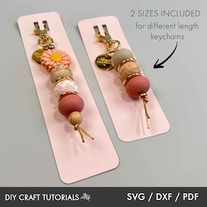 Beaded Keychain Display Card SVG Template: DIY Packaging - Etsy