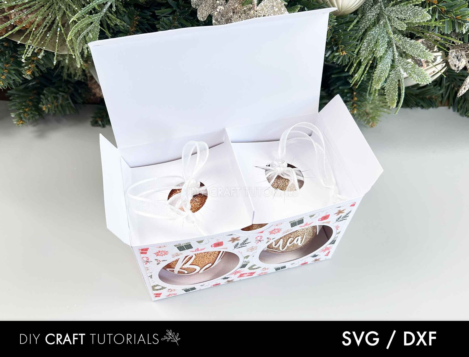 Ornament Box SVG Double Ornament Box SVG Christmas Ornament - Etsy