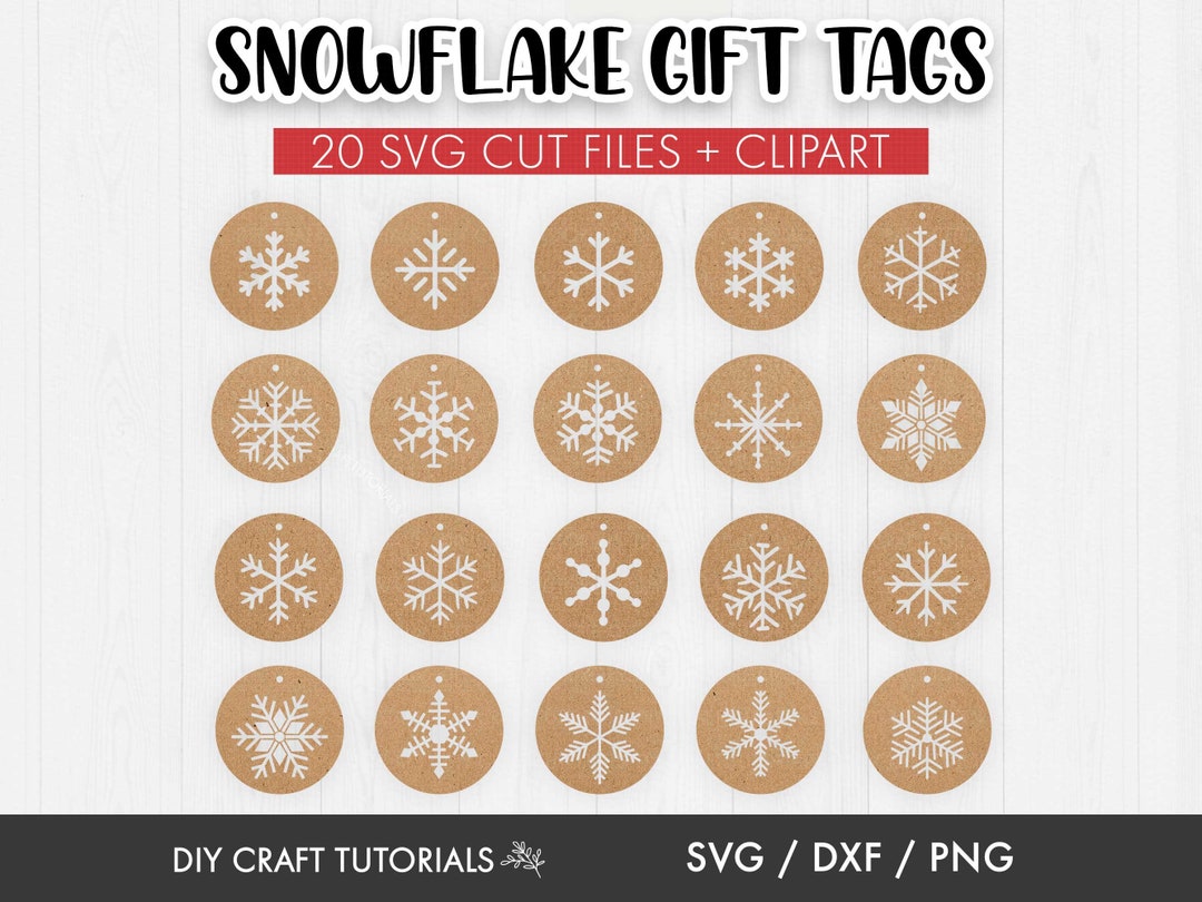 Snowflake Gift Tags, Gift Tags SVG, Tags Svg, Christmas Tags Svg, Round ...